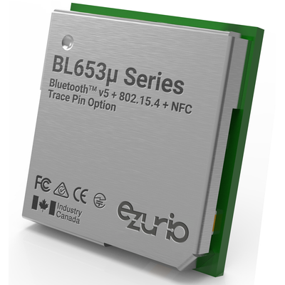 BL653μ Bluetooth 5.1 + 802.15.4 + NFC Modules - Nordic nRF52833 | Ezurio